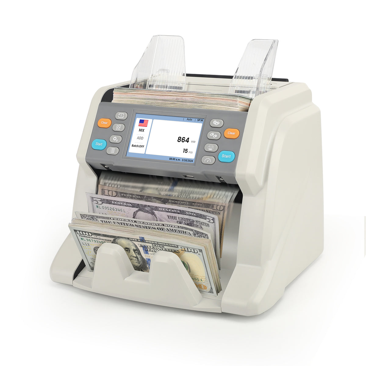 Multi Currency Mixed Denomination Bill Counter | RIBAO MC-50