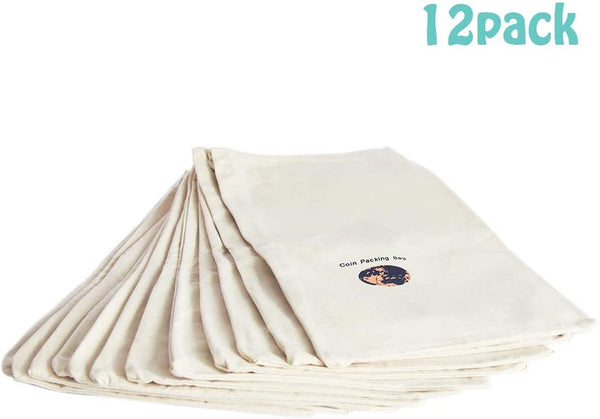 Best Canvas Coin Bag (12 Pack)- Ribao Technology